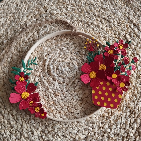 Couronne de fleur rouge - Etsy France
