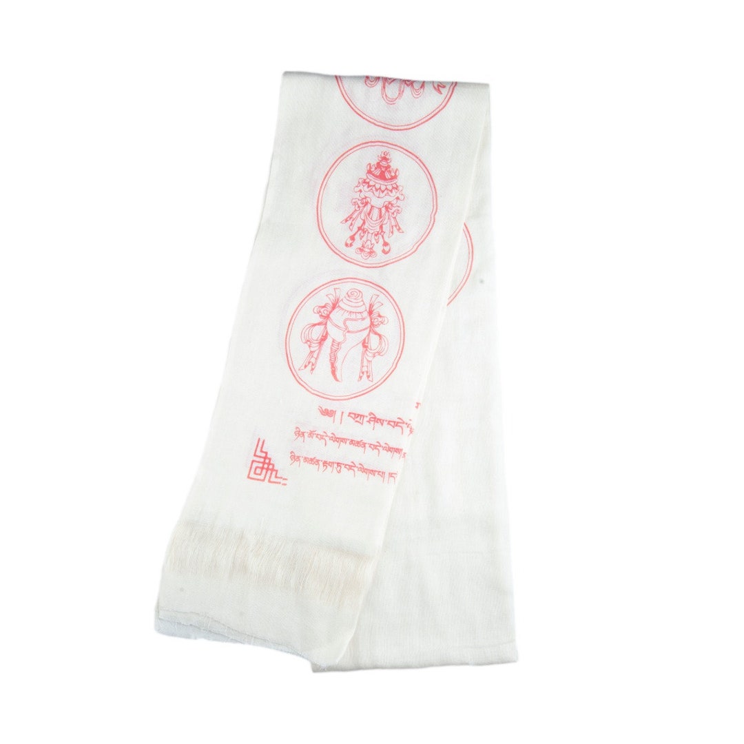 Tibetan Buddhist Khata. White Khata. Beautiful Tibetan Offering Scarf ...