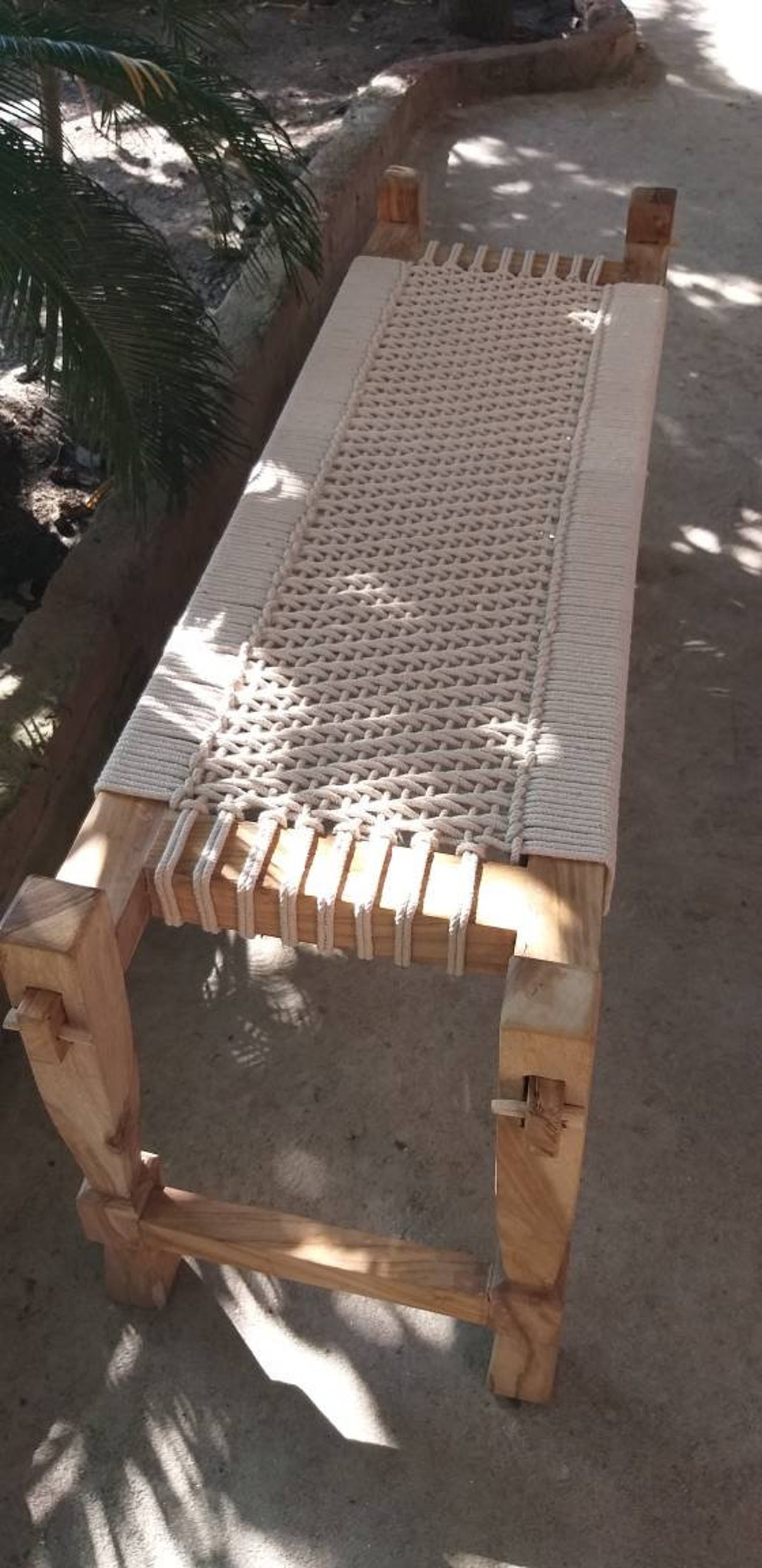 Charpoy.bench.indian Design.hand Made.high Quality Wood and Cotton ...