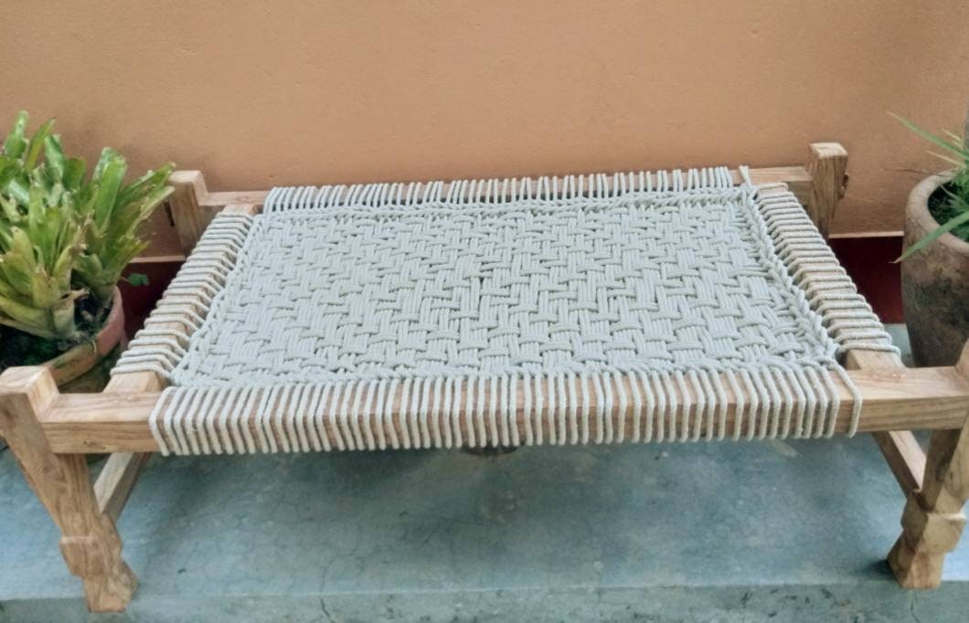 Indian Day Bed Charpoy Hand Made With High Quality Rose Wood and Hand ...