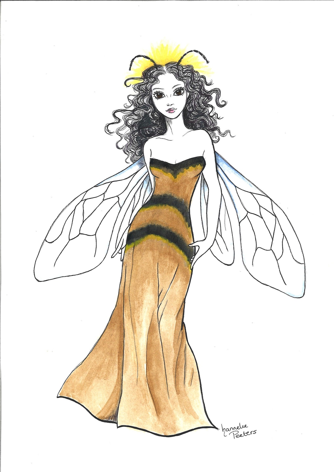 Queen Bee. Fairy Art Print. Fantasy Art Poster. Save Our Bees! Nature ...
