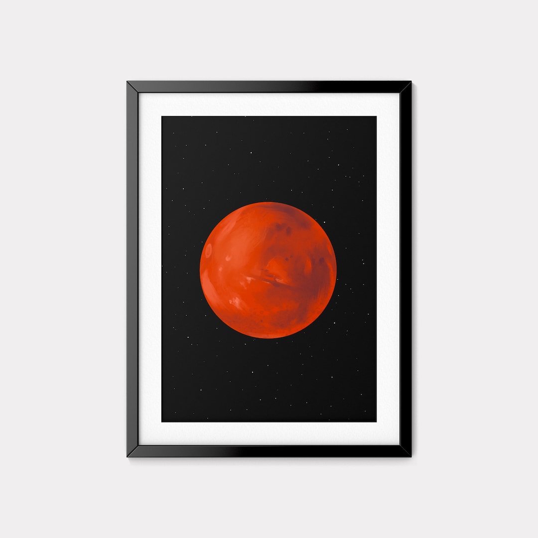 Mars Planet in Space Limited Edition Illustration Print, Gift Idea ...
