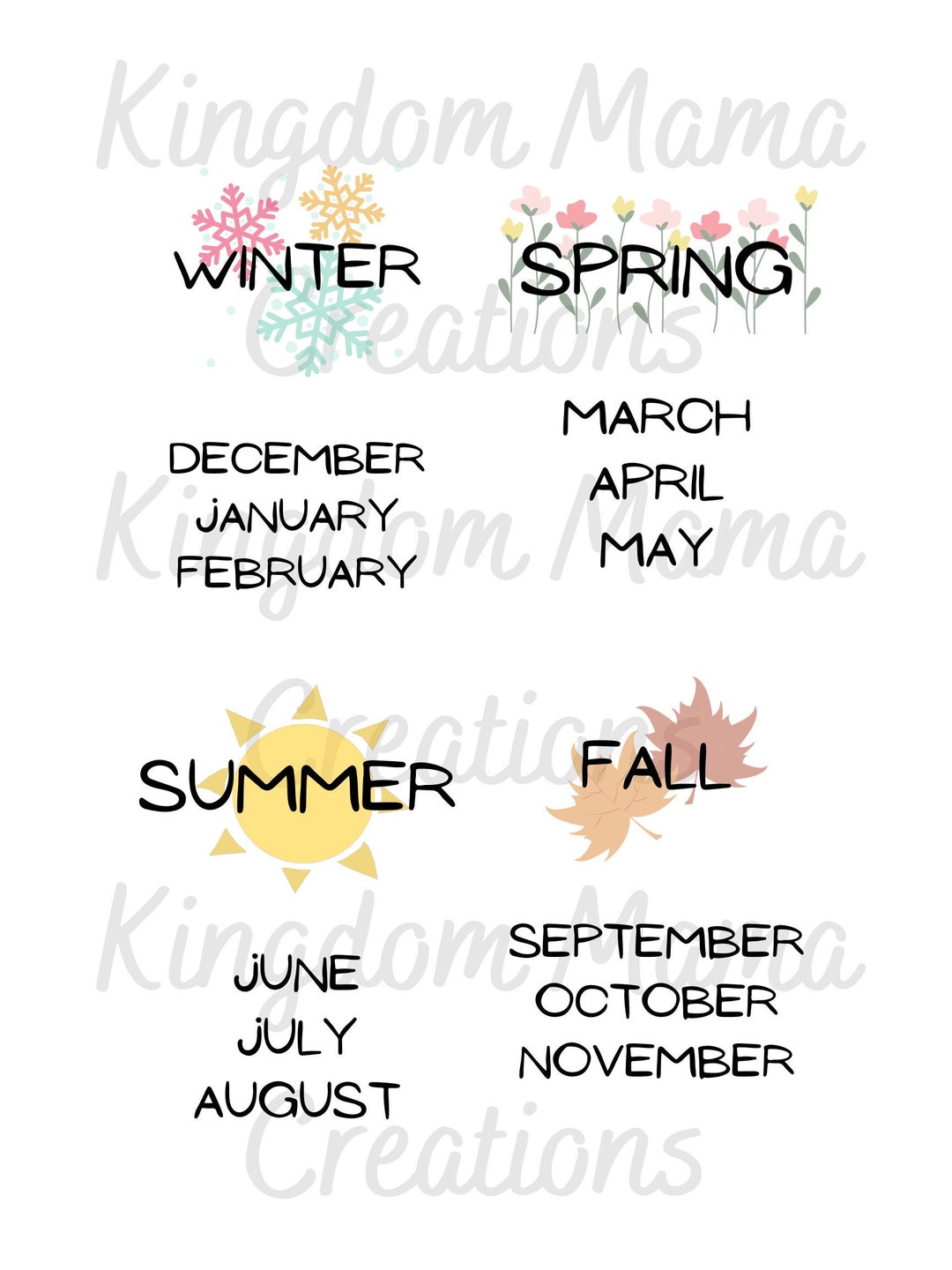 Four Seasons **DIGITAL DOWNLOAD** - Etsy