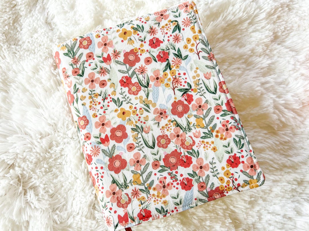 Boho Floral Bible Cover | Custom Bible Sleeve Cover | Gift for Women ...