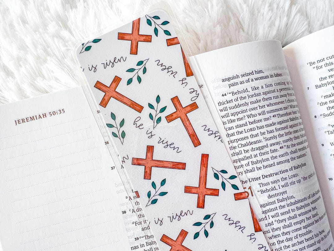 He is Risen Crosses Bookmark: Easter Bible Study Gift - Etsy