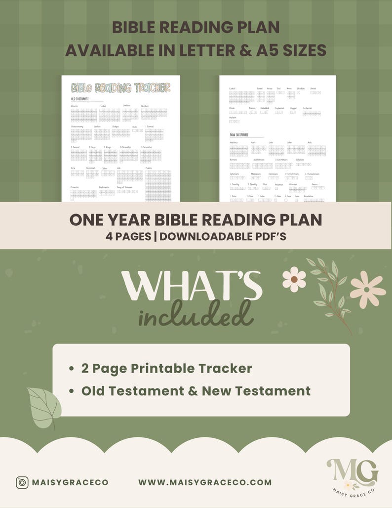Printable Bible Reading Tracker, Old & New Testament - Etsy