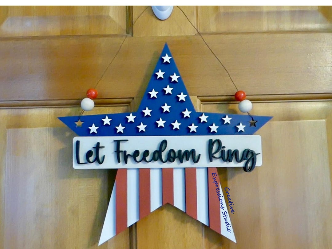 4th of July Star Sign Let Freedom Ring - Etsy
