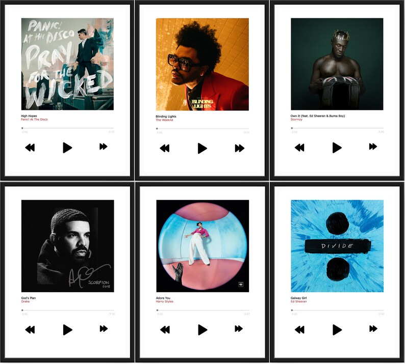 Music Poster Choose Your Song Apple Music Poster Spotify | Etsy