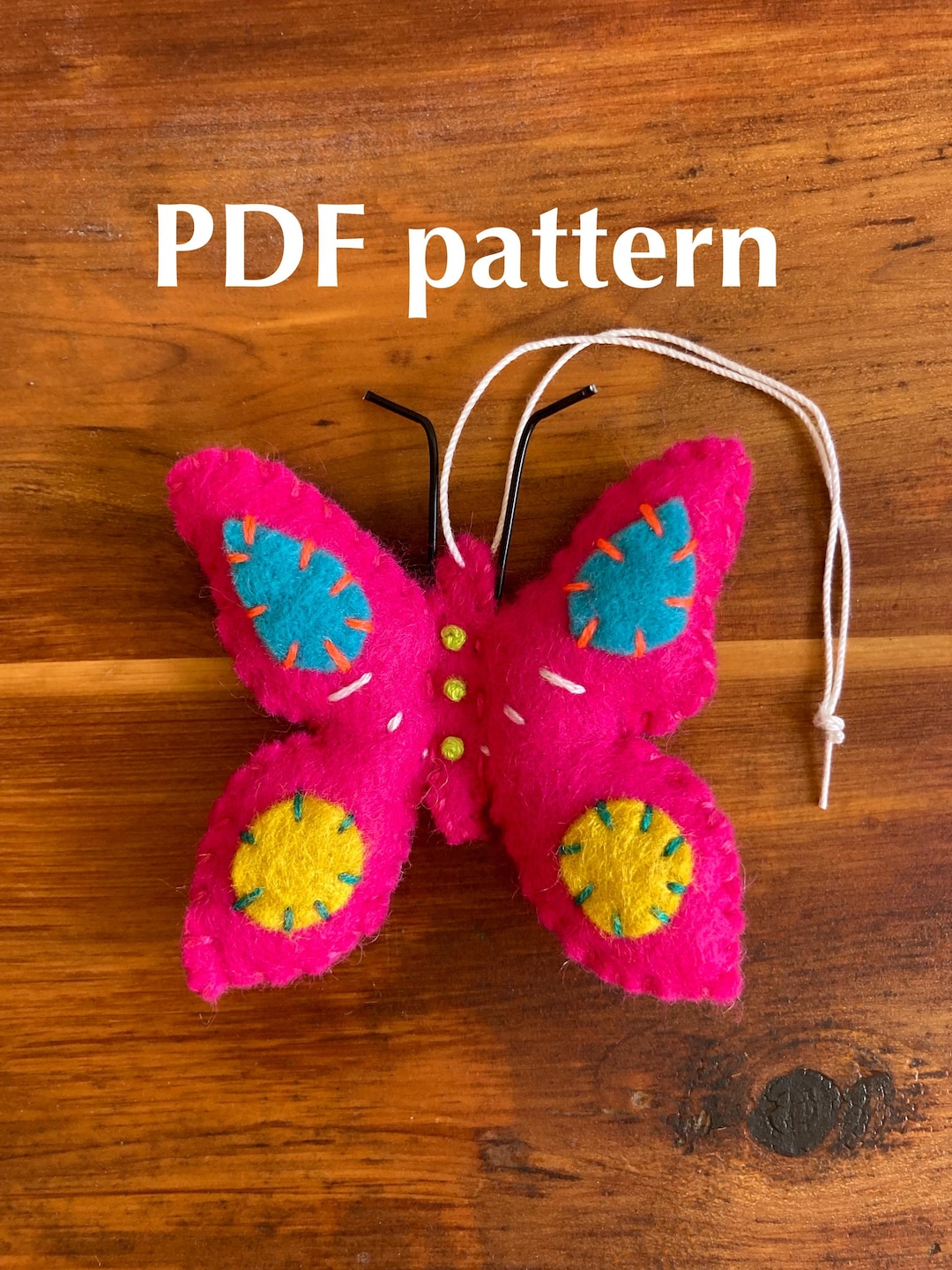 Felt Butterfly Ornament PDF Pattern + SVG Digital Download - Etsy