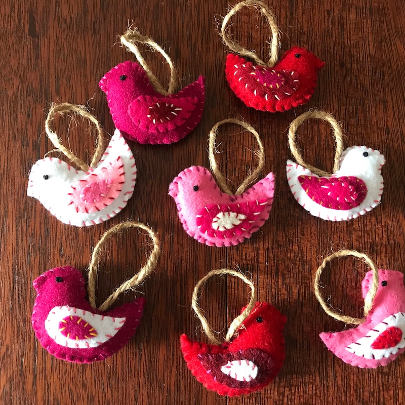 Felt Bird Ornaments - Etsy
