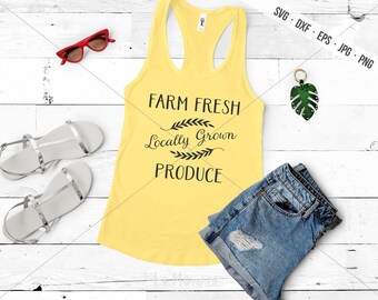 Farm Fresh Produce SVG Farm Fresh Cut File Craft File Hand Lettered SVG ...