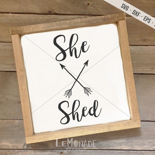 She Shed Digital File for Sign Making SVG PNG PDF Jpeg - Etsy