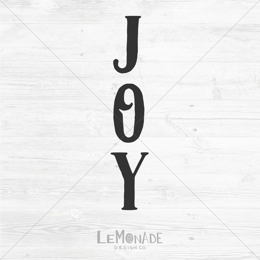 Vertical Joy SVG Cutting File - Etsy