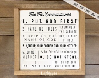 Svg Files for the Ten Commandments - Etsy