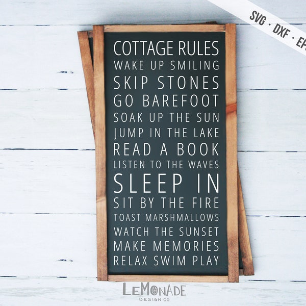 Cottage Rules - Etsy