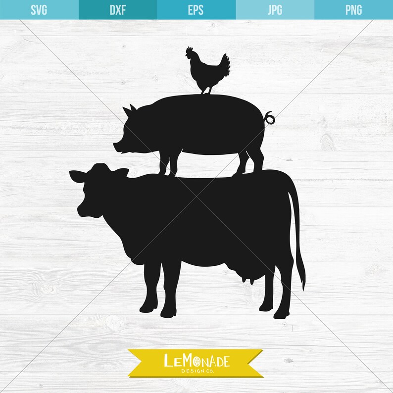 Stacked Farm Animals SVG Cutting File - Etsy UK