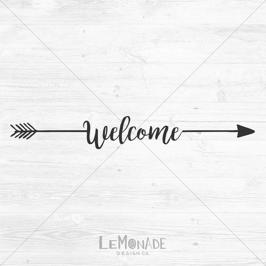 Welcome Arrow SVG Cutting File - Etsy