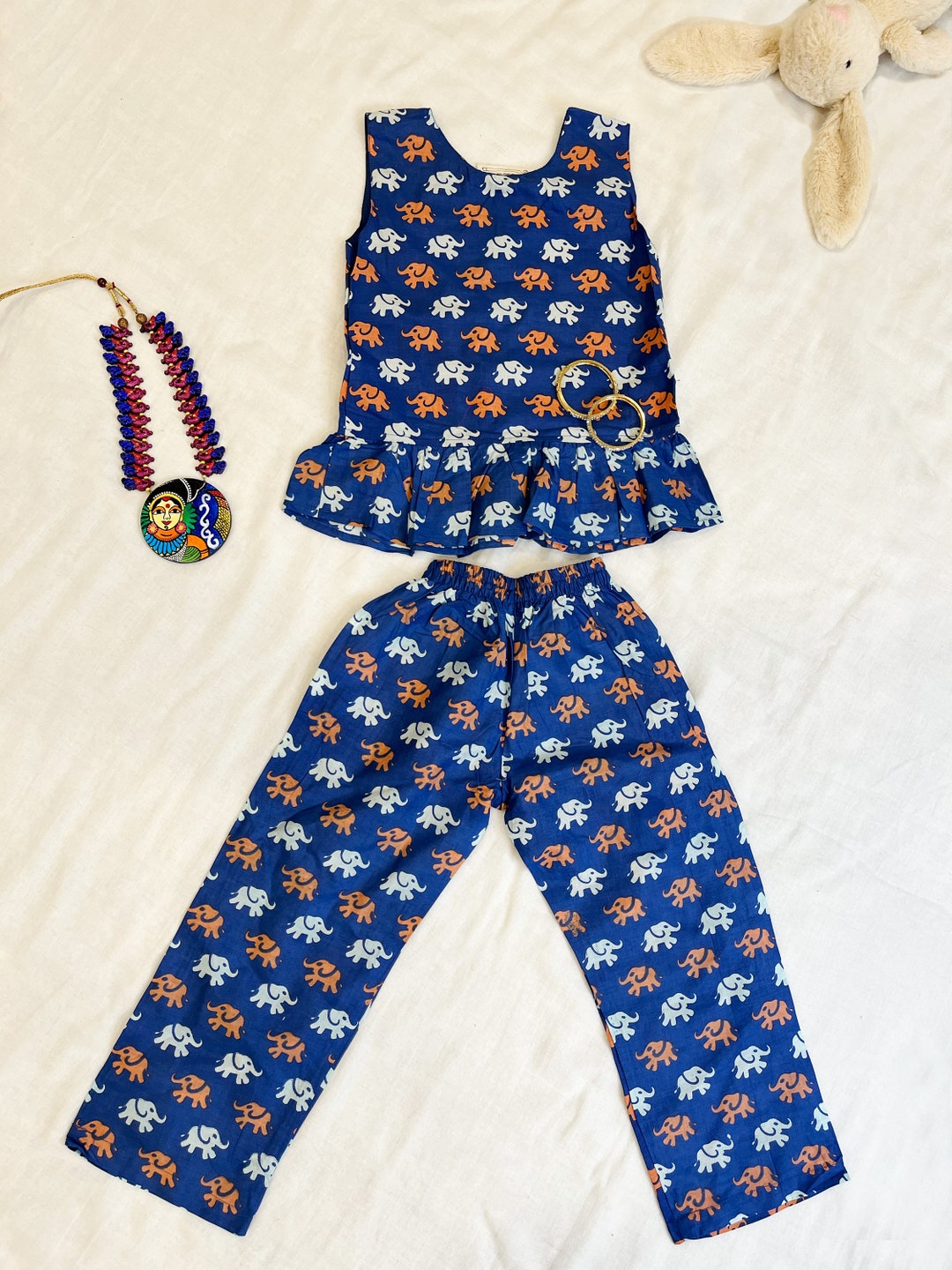 Animal Print Girls Co-ord Set - Kids Summer Wear, 2-piece Set for Girls ...