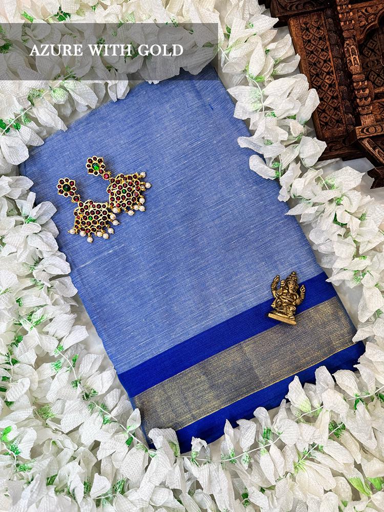 Cotton Dance Saree: Indian Classical Dance Practice Sari, Plain Border ...
