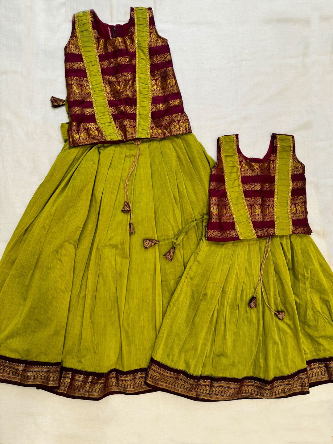 Kids Pattu Pavadai / Pavadai Sattai / Pavadai Set / Indian Ethnic Wear ...