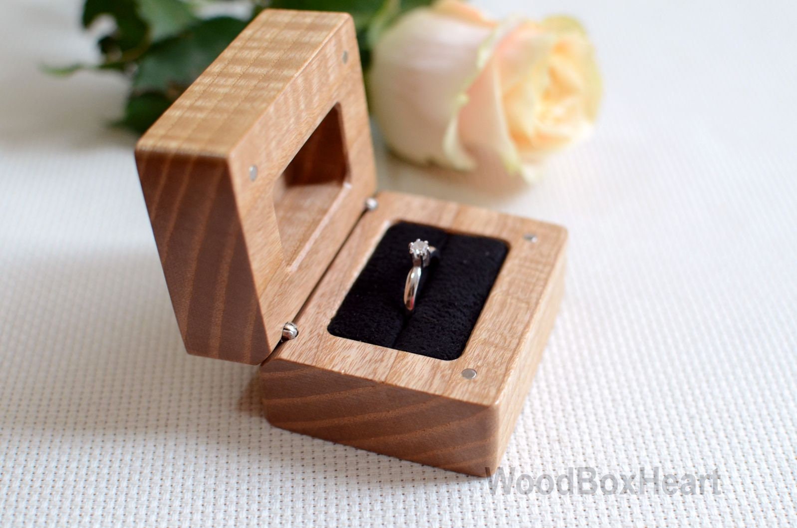 Marry Me Box Proposal Ring Box Butterfly Box Small Wooden Box for Ring ...