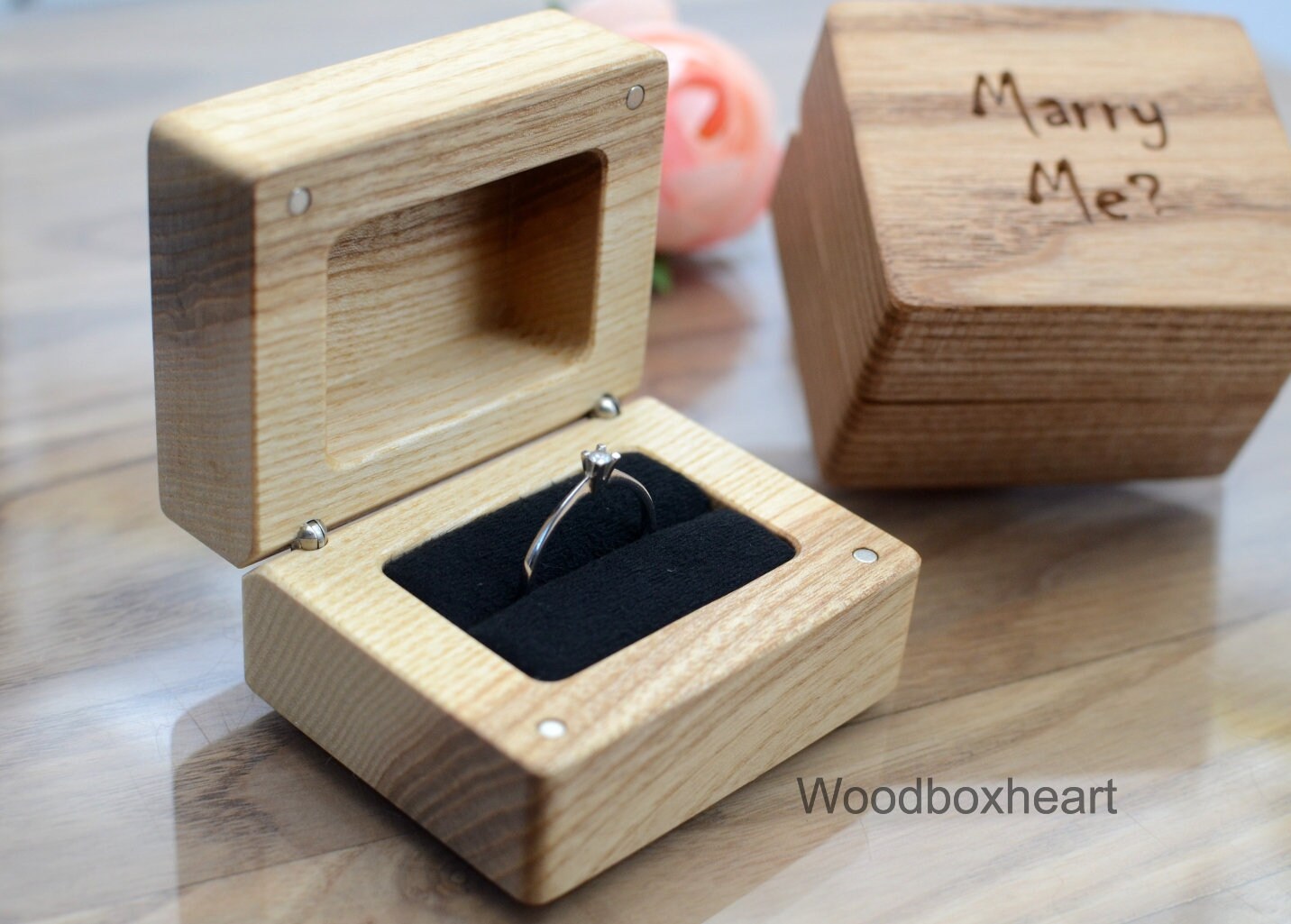 Marry Me Box Proposal Ring Box Small Wooden Box for Ring - Etsy