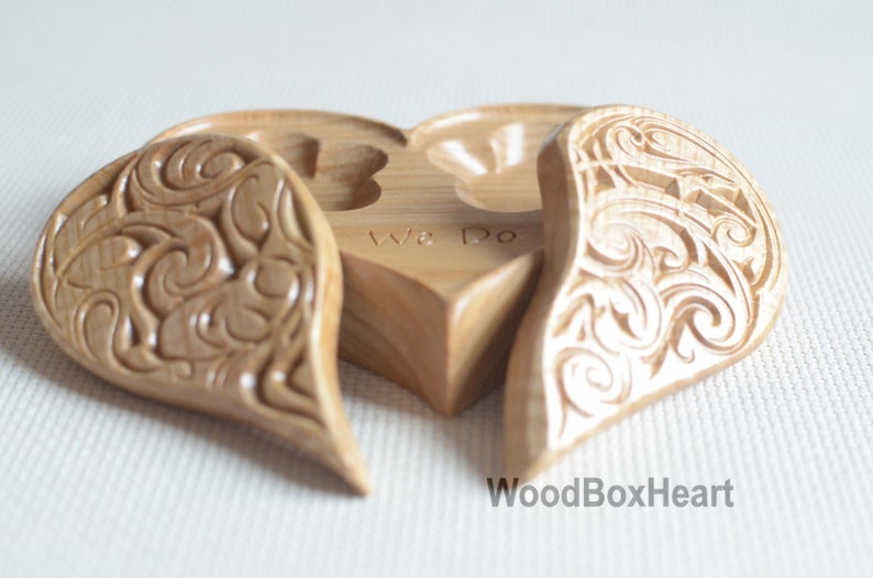Wooden wedding card box Heart shaped box Wooden box for | Etsy