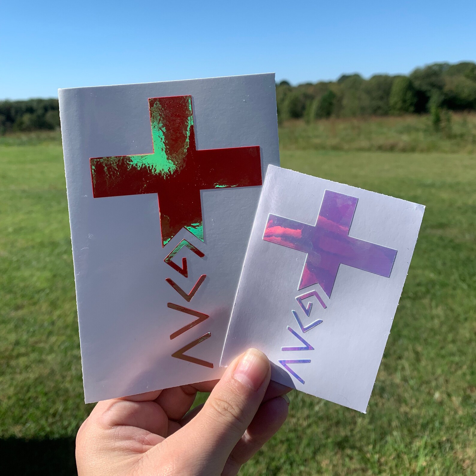 Holographic Cross Decal, God is Greater Than Highs and Lows - Etsy