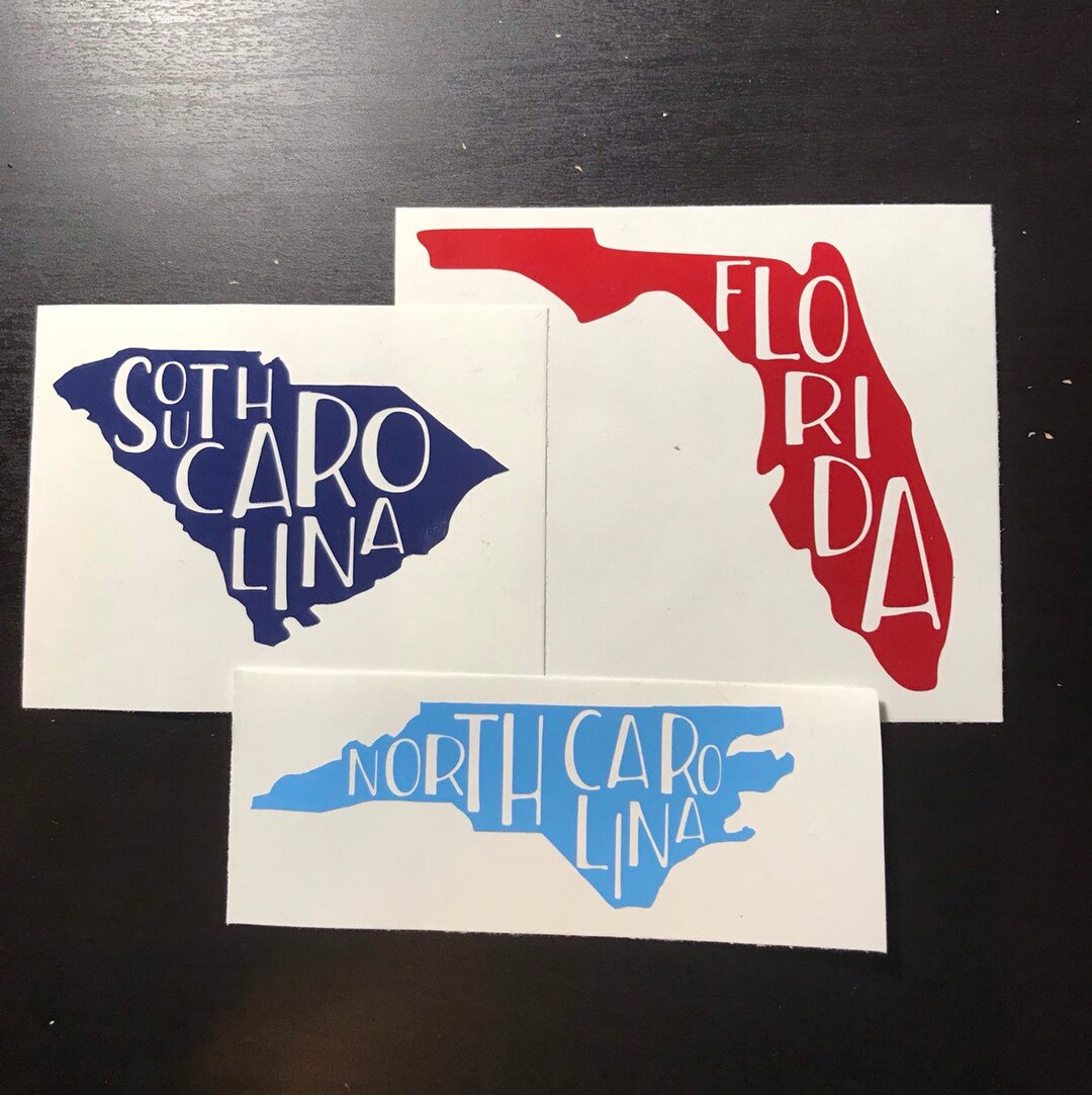 State Name Decal, State Name, State Name Sticker, State Window Decal ...