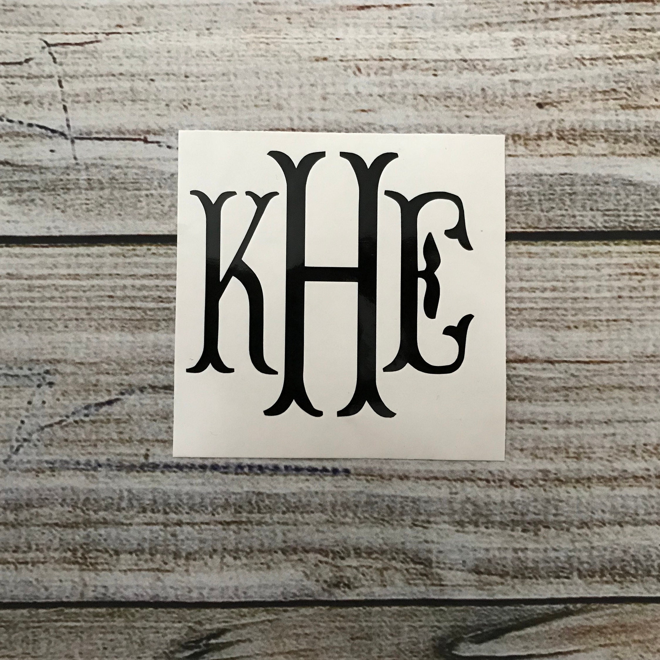Fishtail Monogram Decal, Fishtail Monogram Decal, Monogram Decal ...