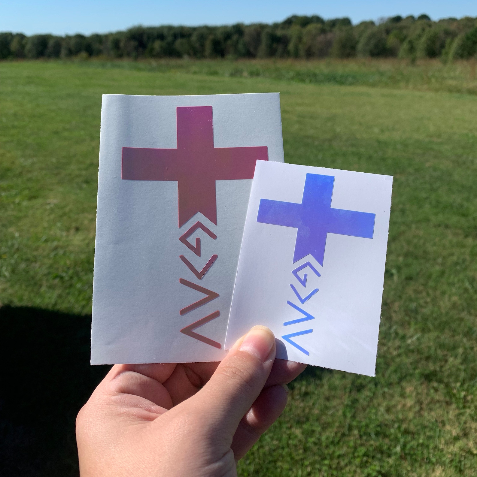 Holographic Cross Decal, God is Greater Than Highs and Lows - Etsy