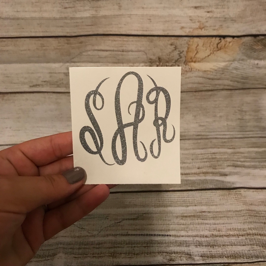 Master Circle Monogram Glitter Decal, Master Circle Glitter Monogram ...