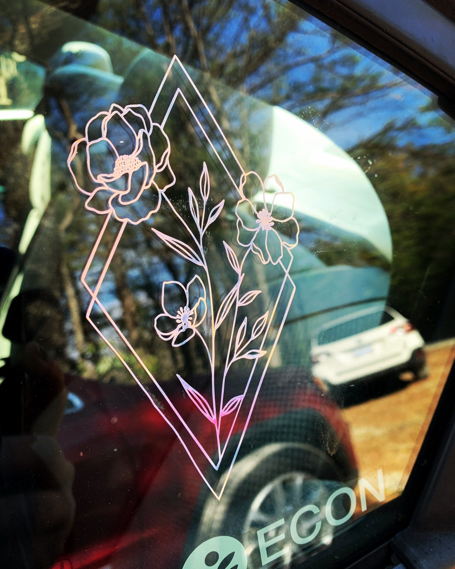 Wildflower Decal Flower Decal Holographic Flower Decal - Etsy