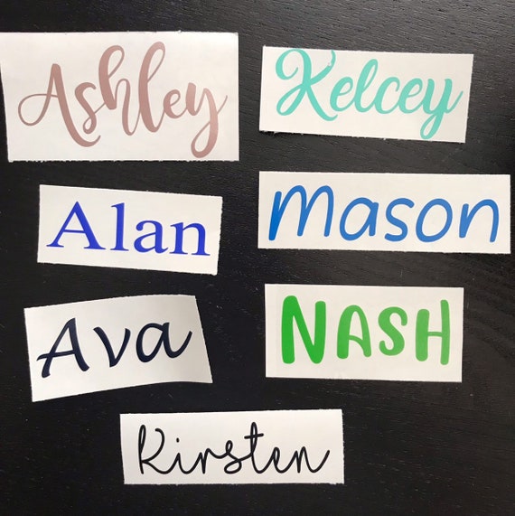 Name Decal Vinyl Name Decal Custom Name Decal Name Sticker - Etsy