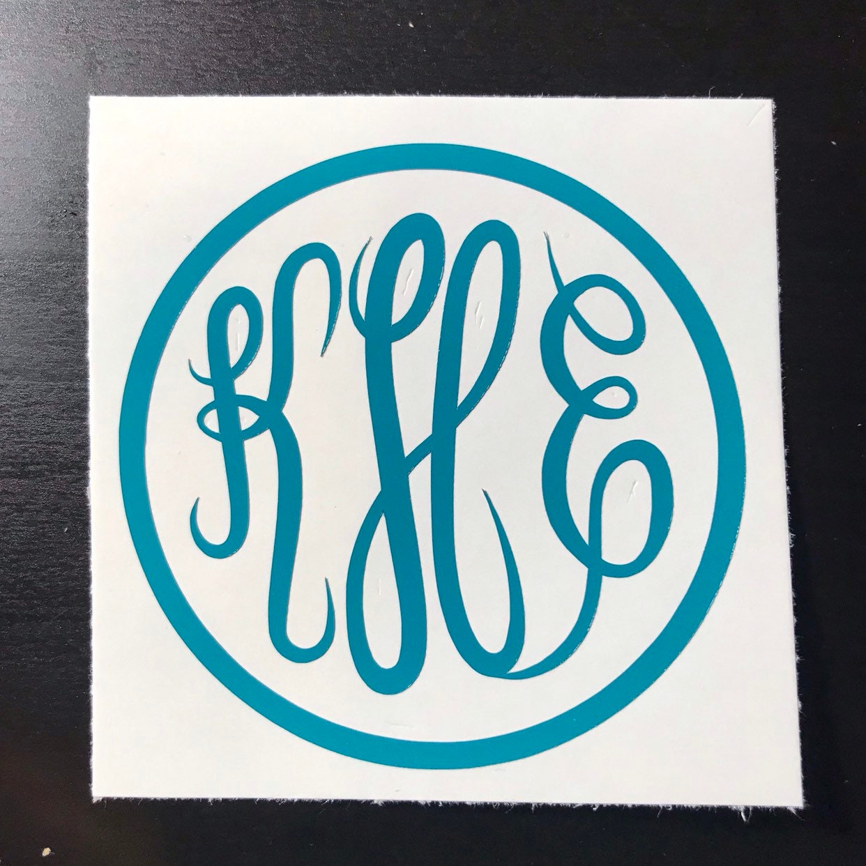 Master Circle Border Monogram Decal, Master Circle Monogram Decal ...