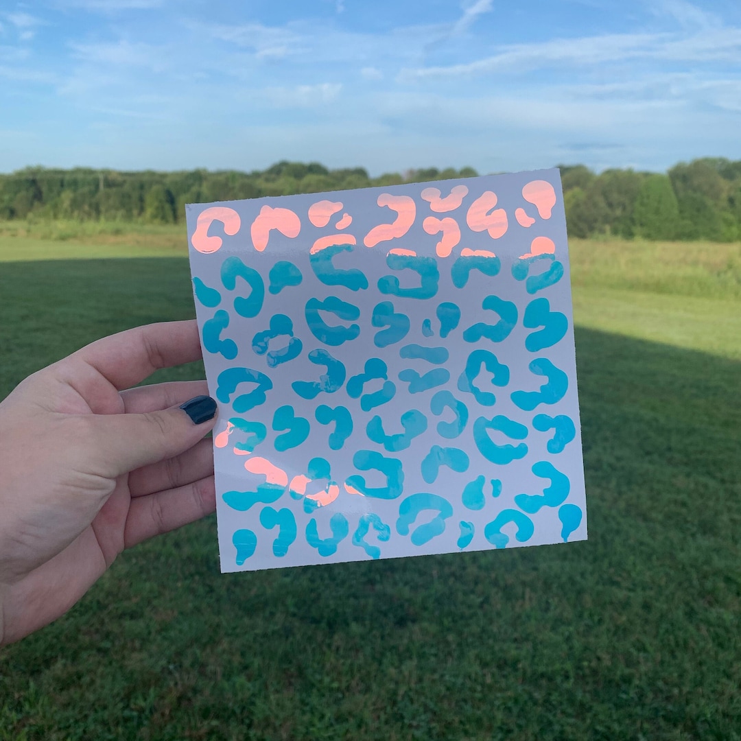Leopard Print Decal, Cheetah Print Decal, Holographic Leopard Decal ...