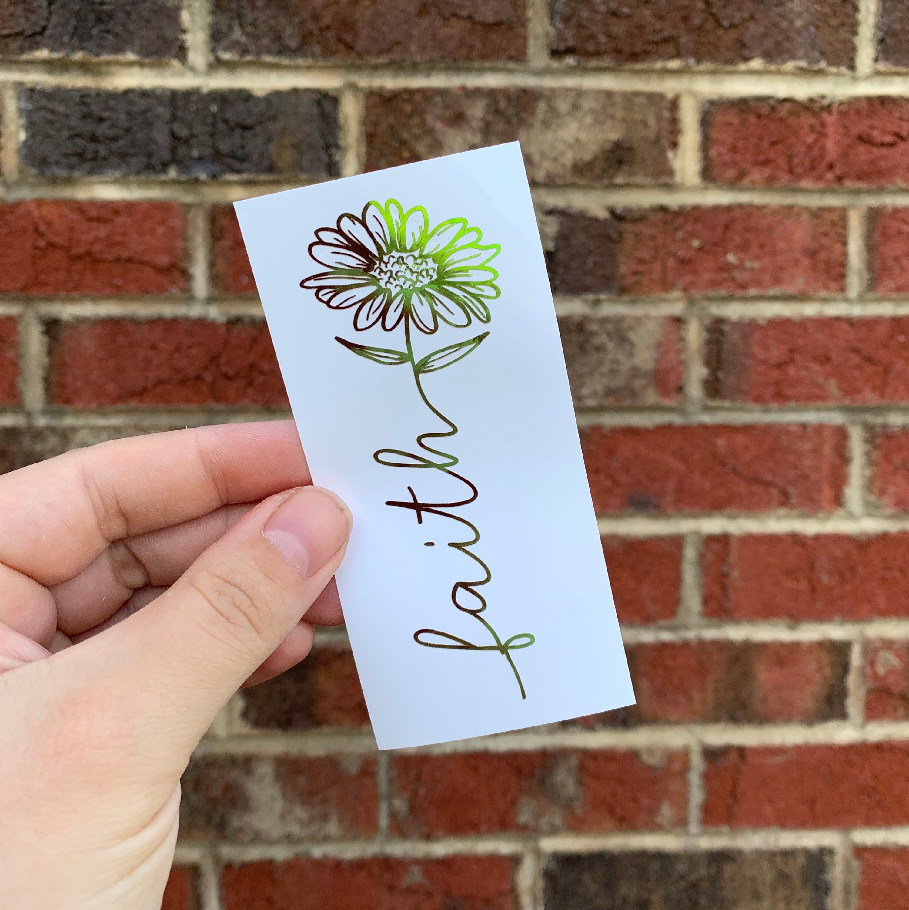 Faith Wildflower Decal Faith Flower Decal Holographic Faith - Etsy