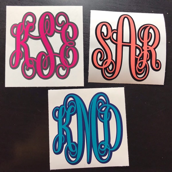 Monogram Decal - Etsy