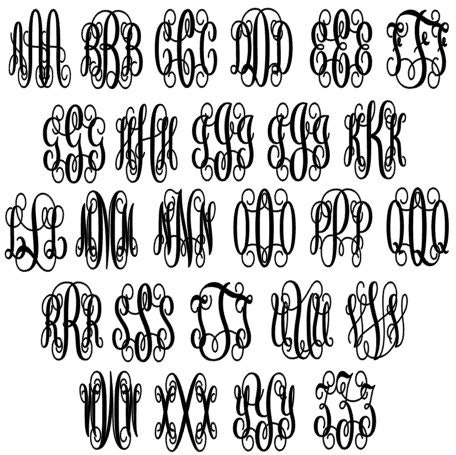 Vine Monogram Decal Vine Monogram Decal Monogram Decal - Etsy