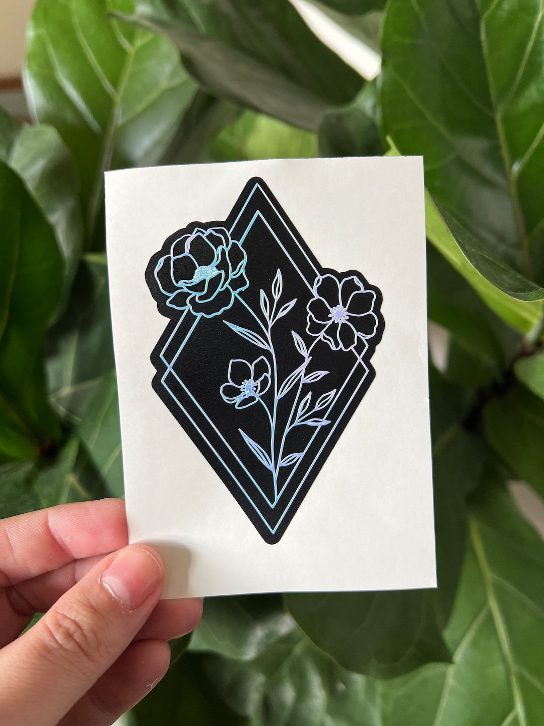 Layered Wildflower Decal, Flower Decal, Layered Holographic Flower ...