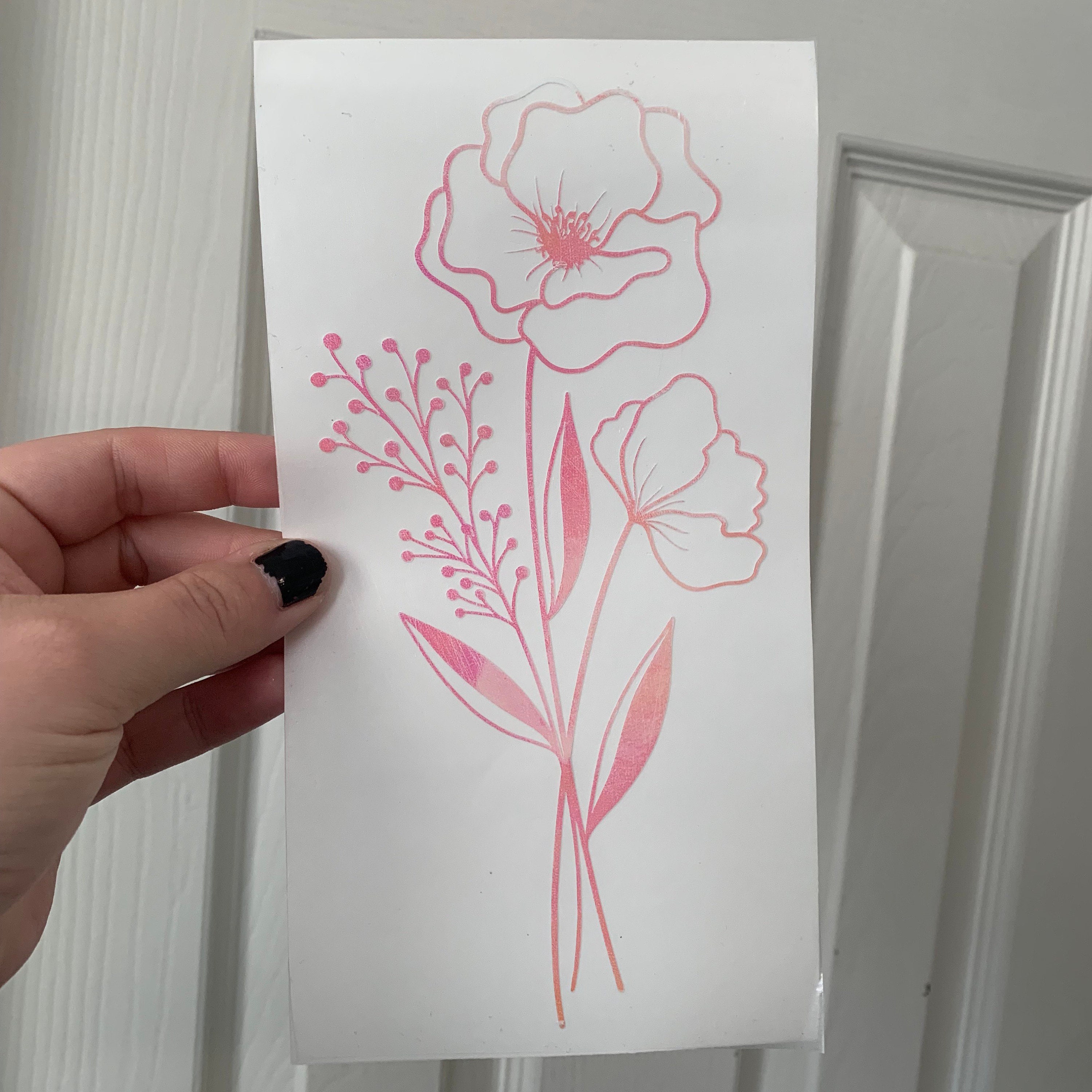 Wildflower Decal Flower Decal Holographic Flower Decal - Etsy