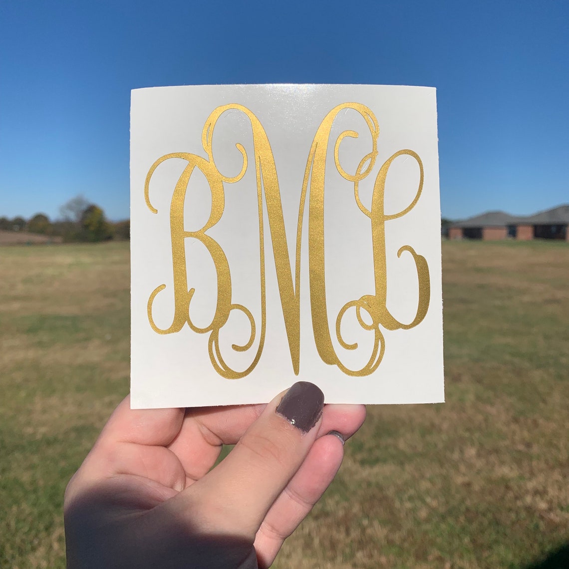 Vine Monogram Decal Vine Monogram Decal Monogram Decal - Etsy