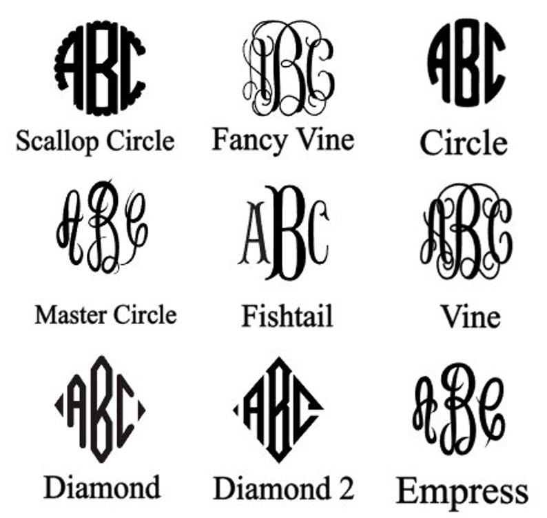 Layered Monogram 2 Color Monogram Double Layer Monogram. - Etsy