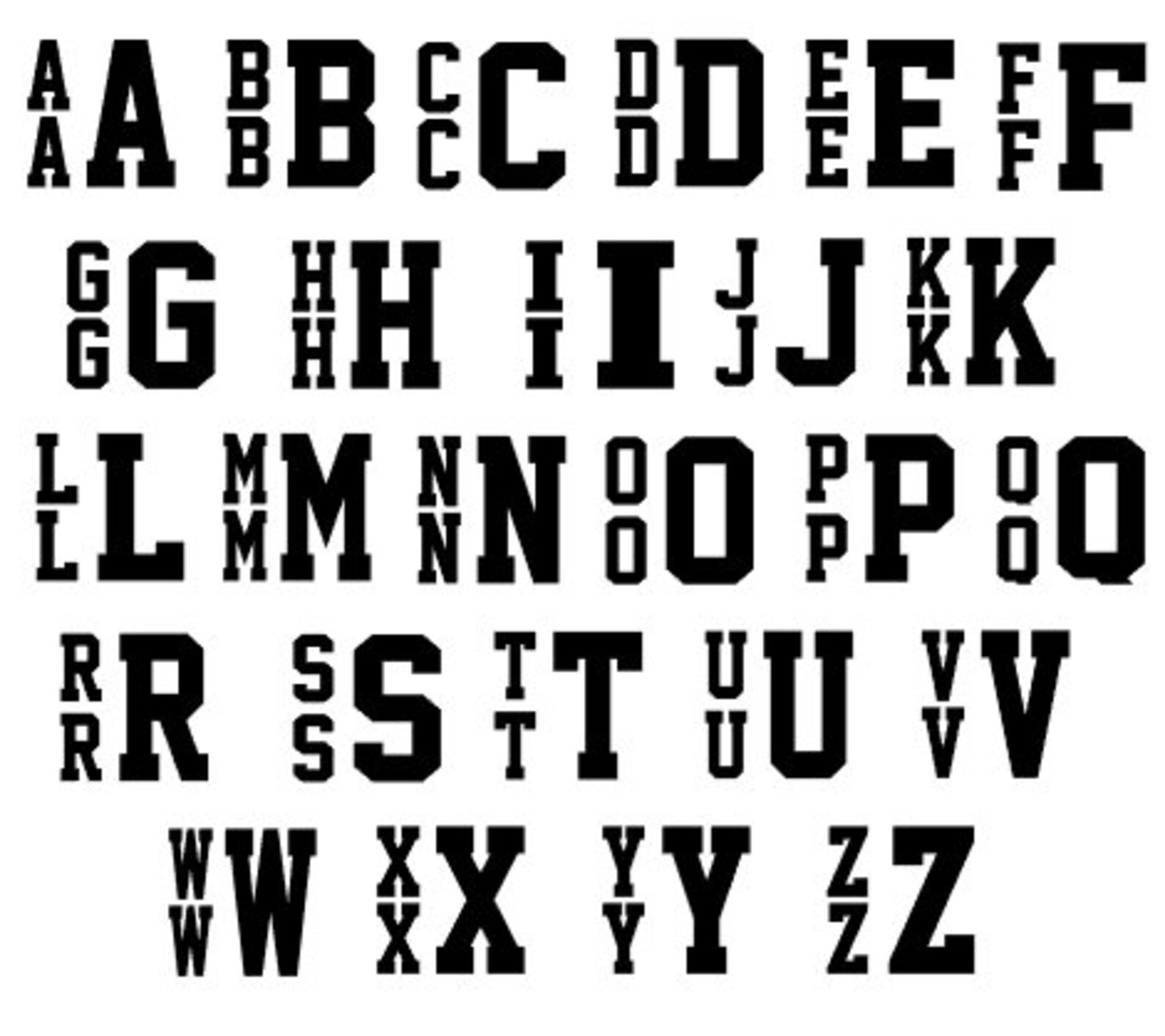 Stacked Monogram Decal Boy Monogram Male Monogram Monogram - Etsy