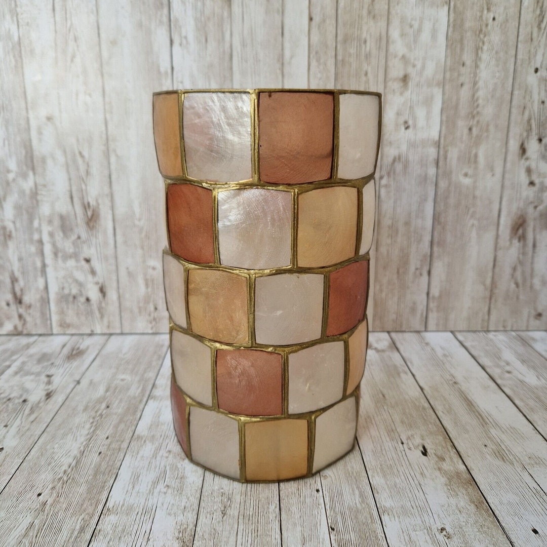 Vintage Golden 1970s Capiz Shell Lightshade Ceiling Light - Etsy