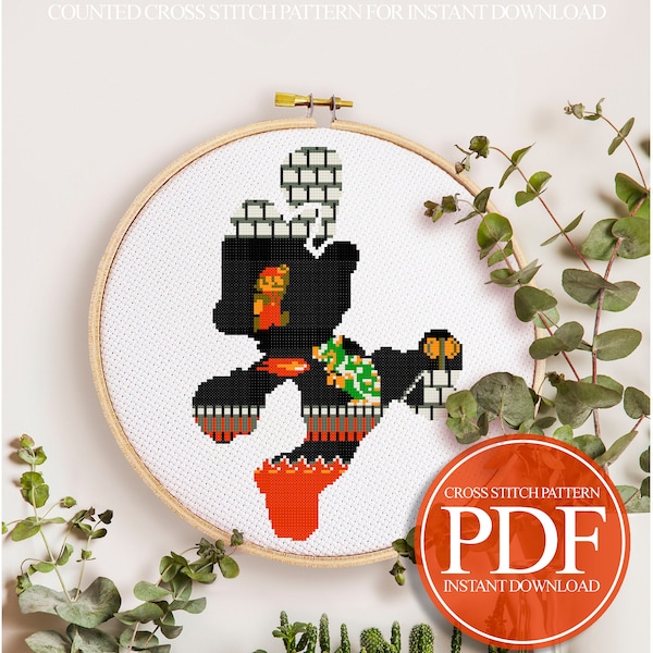 8 Bit Cross Stitch - Etsy