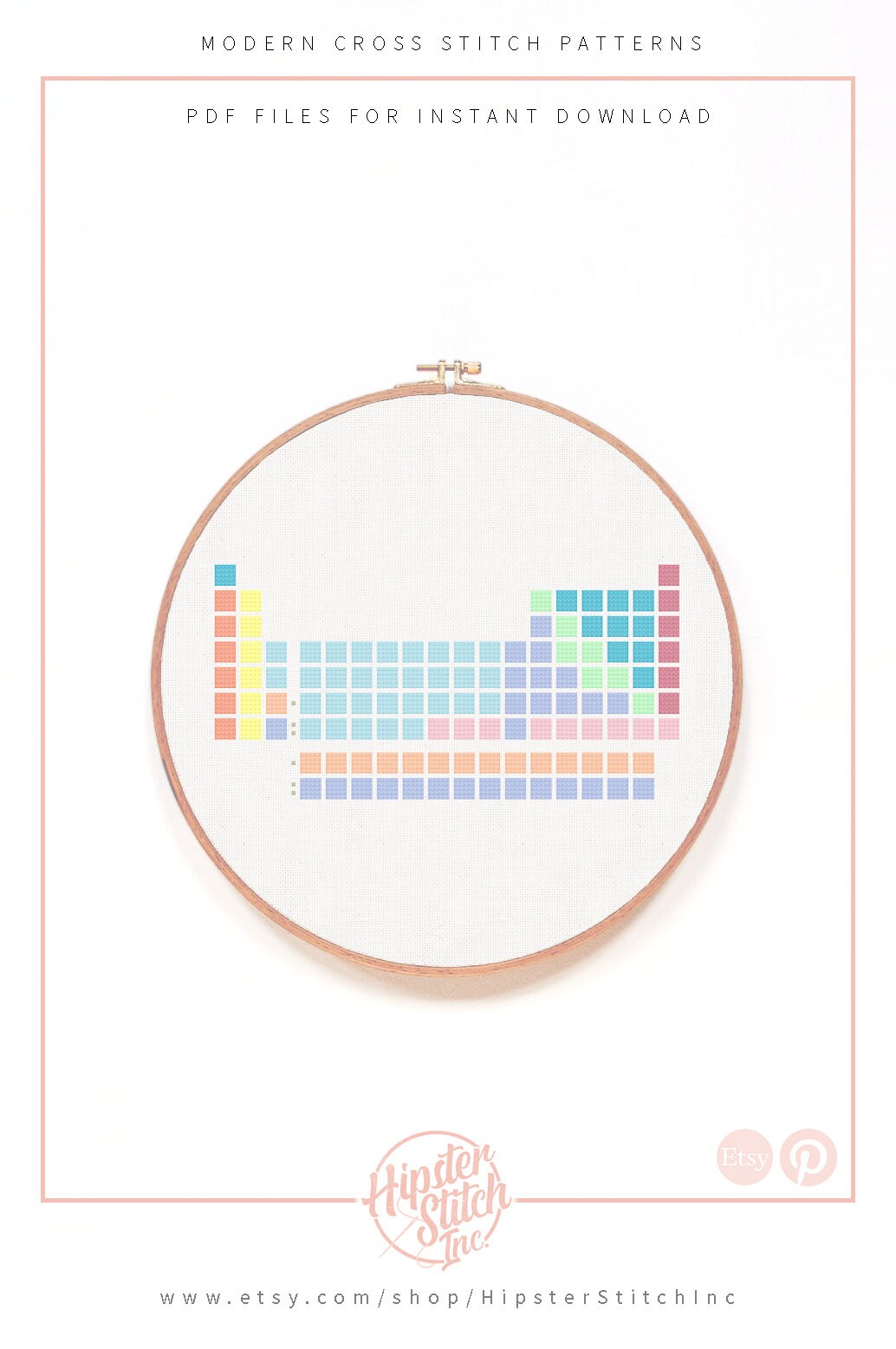 Periodic Table Cross Stitch Pattern Science Cross Stitch - Etsy