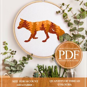 Woodland Cross Stitch Pattern, Set of 4 Cross Stitch, Forest Cross ...