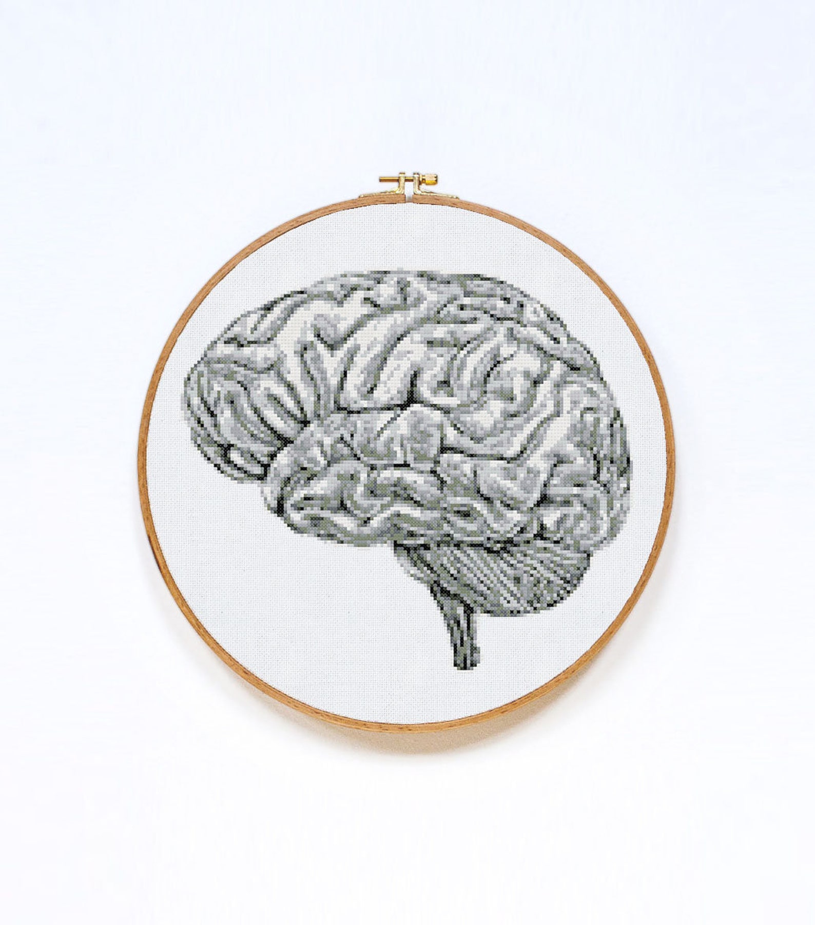 Anatomical Brain Cross Stitch Pattern PDF Anatomy Cross | Etsy