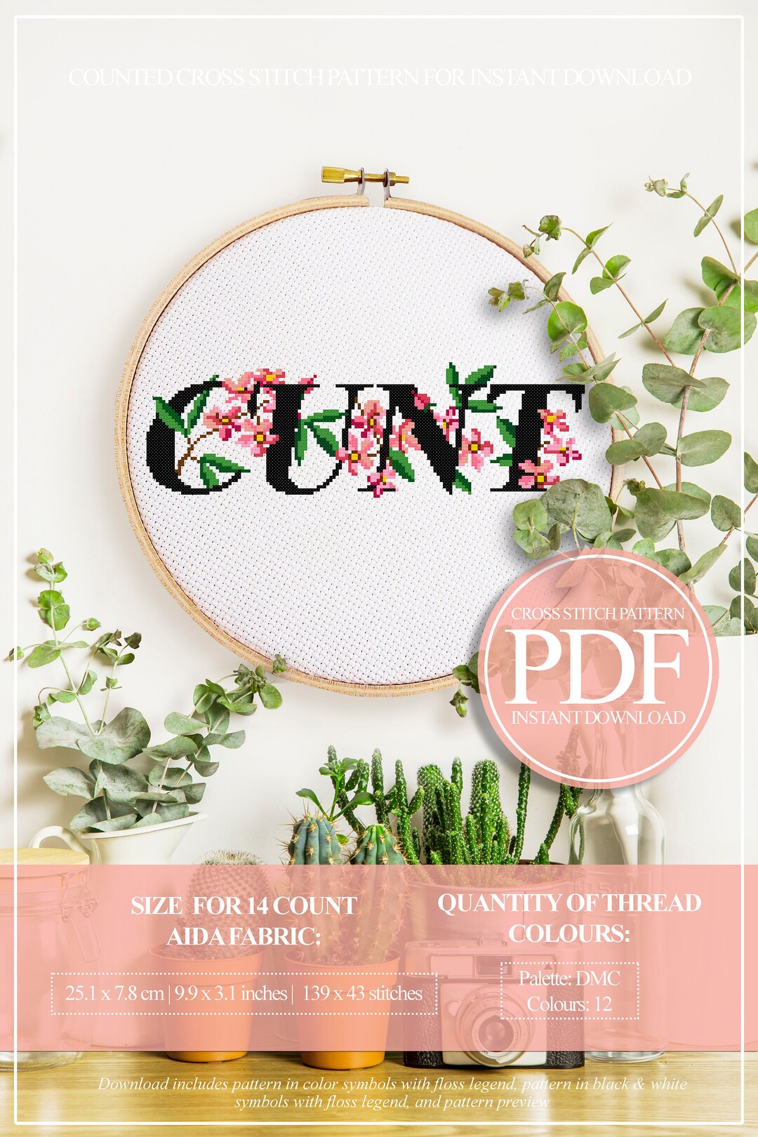 Curse Swear Cross Stitch Snarky Cross Stitch Mature Cross - Etsy